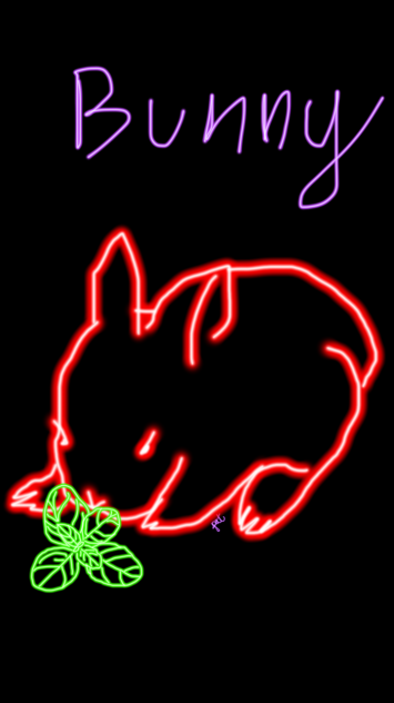 Neon bunny - ibisPaint