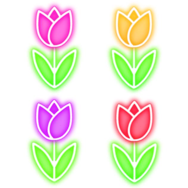 Tulip neon signs2 - ibisPaint