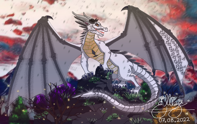 Mighty White Dragon - ibisPaint