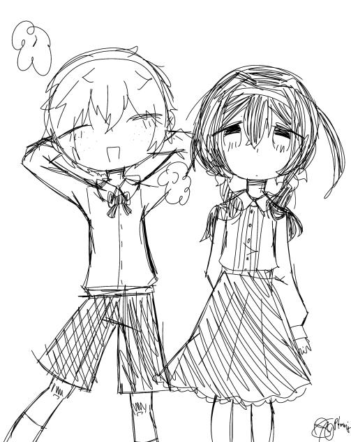 kyoka and kenji sketch - ibisPaint