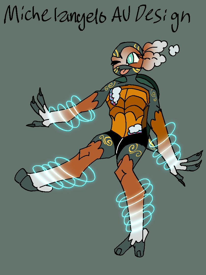 ROTTMNT AU design - Michelangelo - ibisPaint