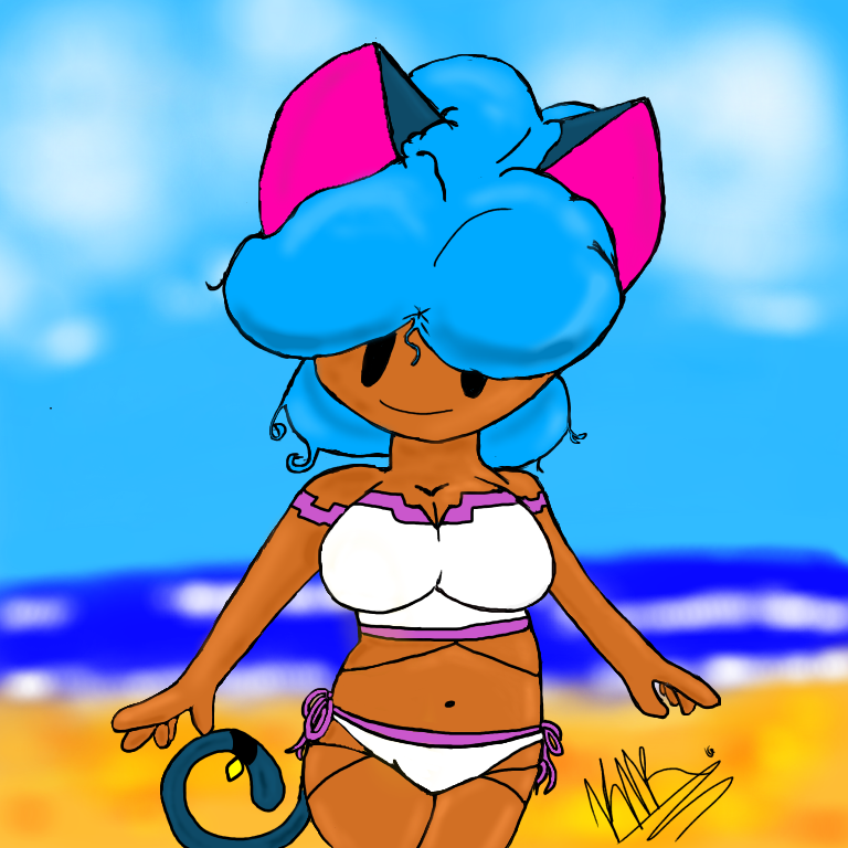 beach kitty - ibisPaint
