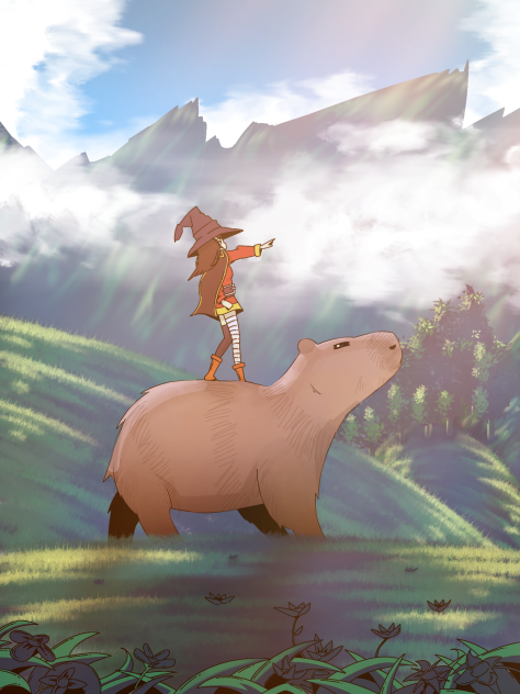 The witch and Mr. Capy - ibisPaint