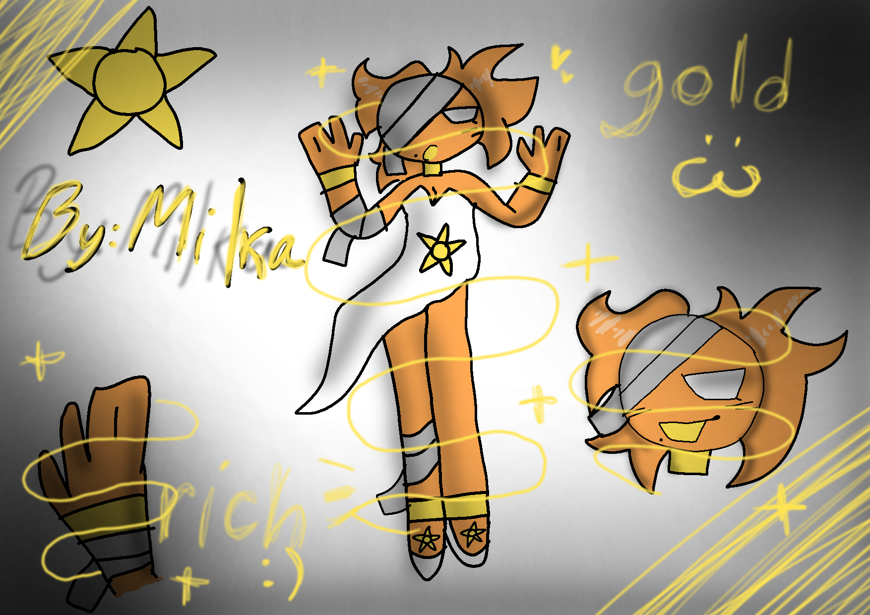 rich gold girlll - ibisPaint