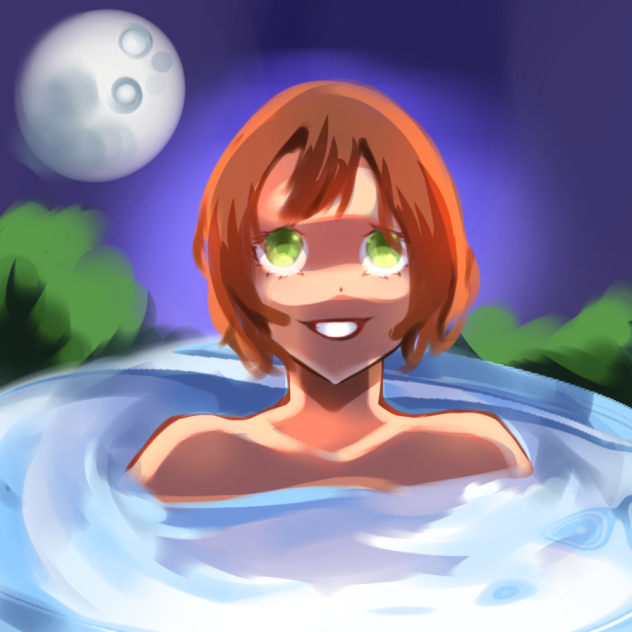 A bath in The moon - ibisPaint
