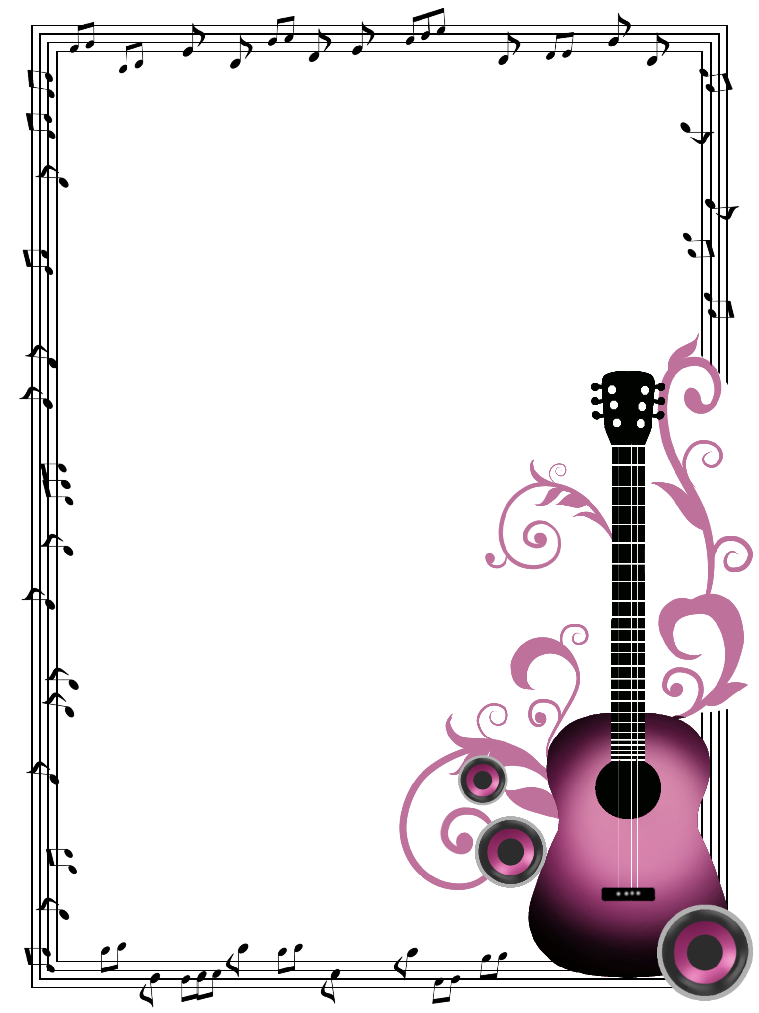 guitar concert border - ibisPaint