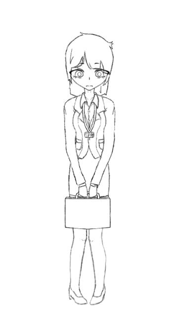 Disheveled office woman - ibisPaint