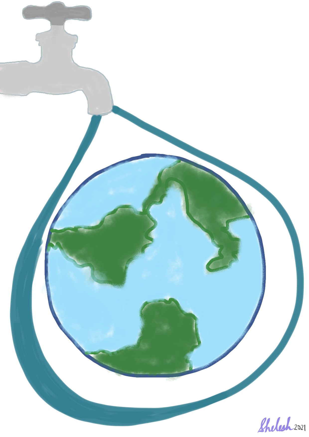 Watershed digital poster - ibisPaint