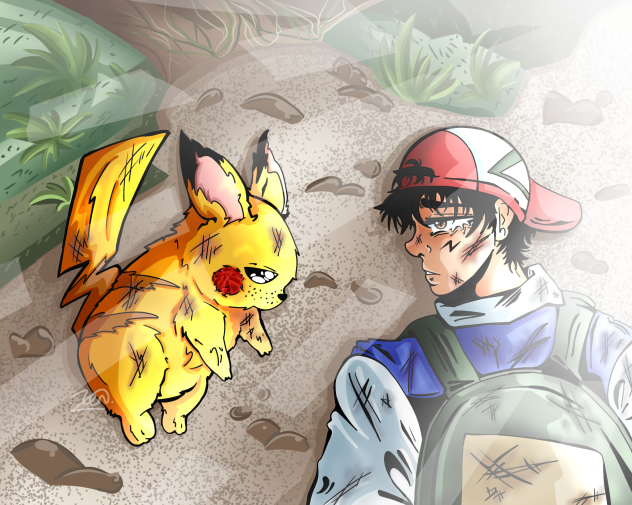 Ash & Pikachu - ibisPaint