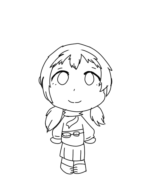 No colour chibi drawing - ibisPaint
