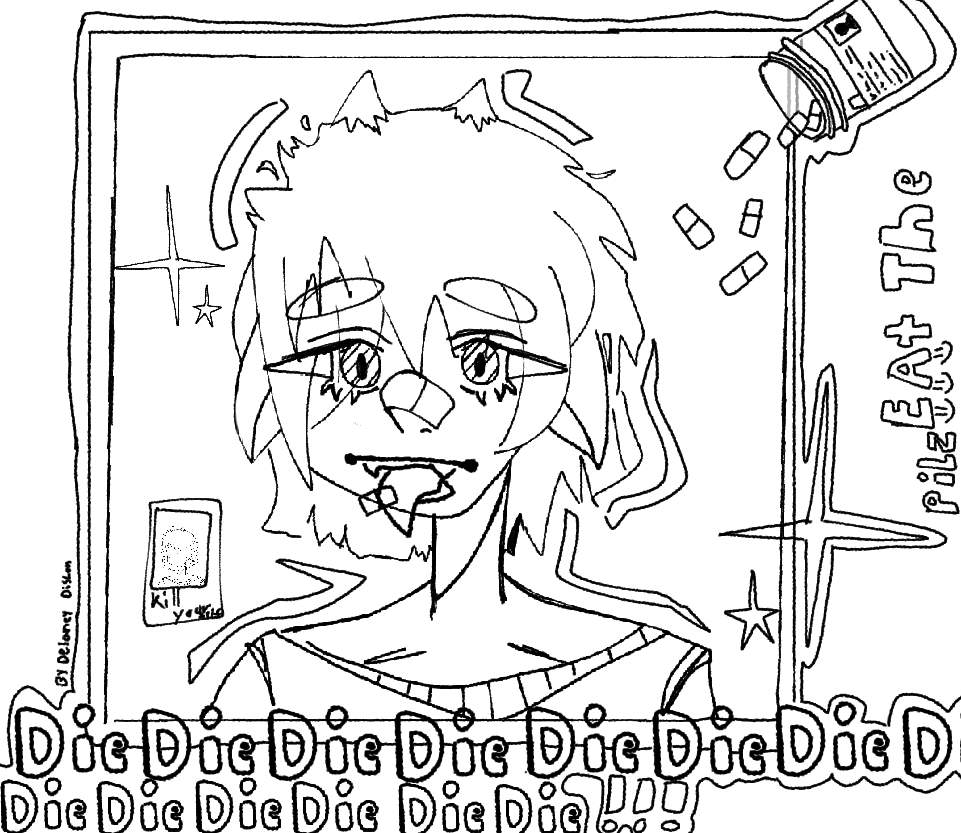 Intrusive thoughts color or lineart - ibisPaint