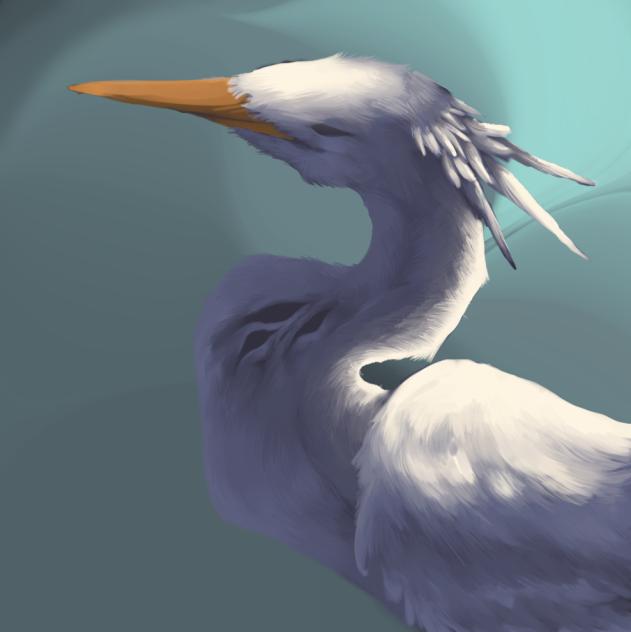 great egret - ibisPaint
