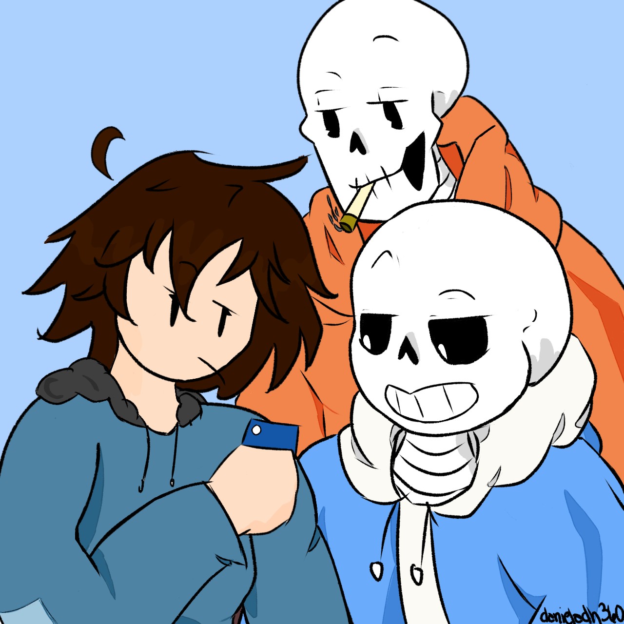 Self-Insert with Sans and US! Papyrus - ibisPaint