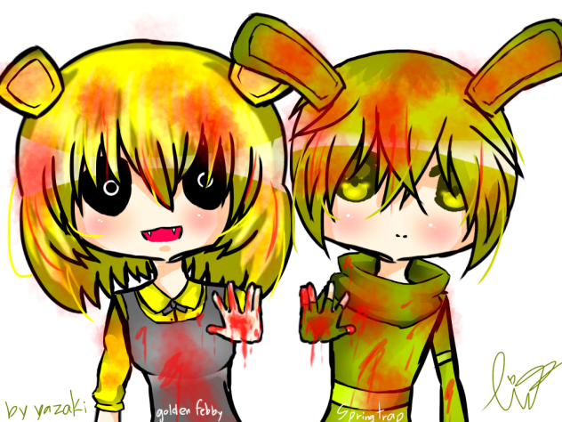 Seed Paint FNAF Golden febby Spring trap - ibisPaint