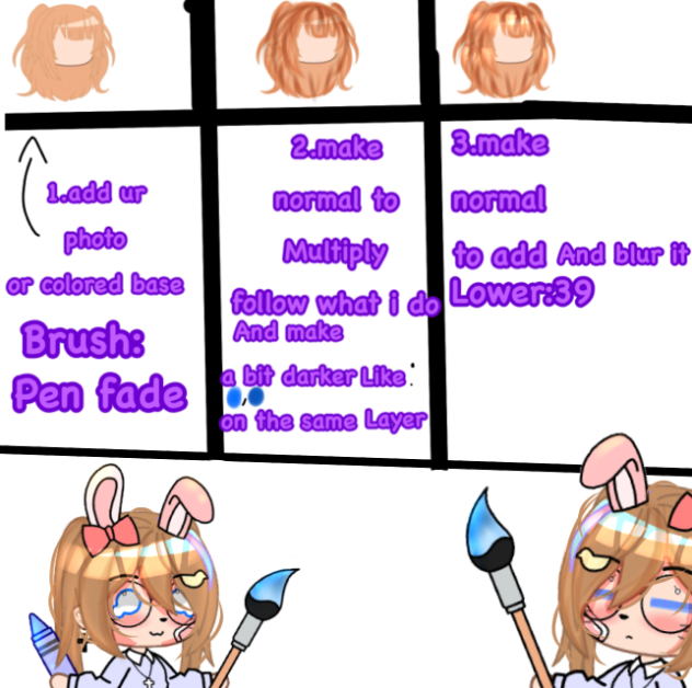 How i shade hair but easy mode - ibisPaint