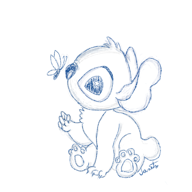 See me draw Stitch - ibisPaint