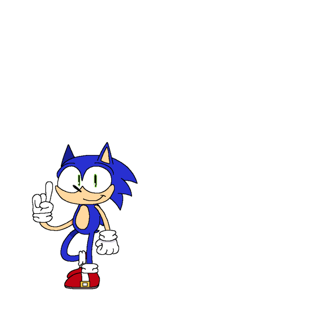 Random drawing of Sonic - ibisPaint