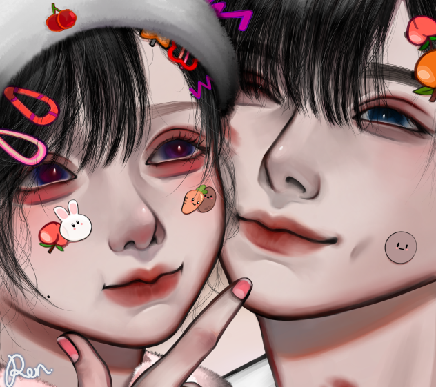 Cute couple 💕🍭 - ibisPaint
