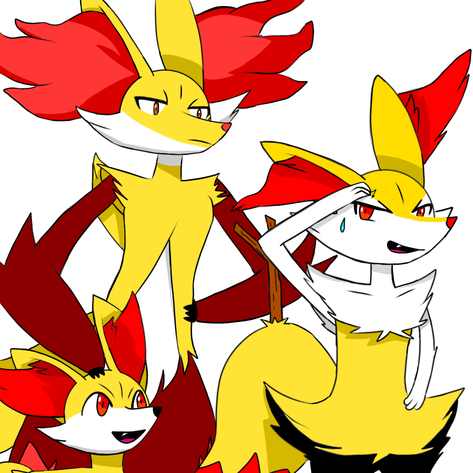 Fennekin Braixen Delphox - ibisPaint