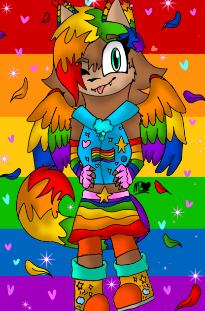 pride month as a furry Sonic character 🌈 - ibisPaint