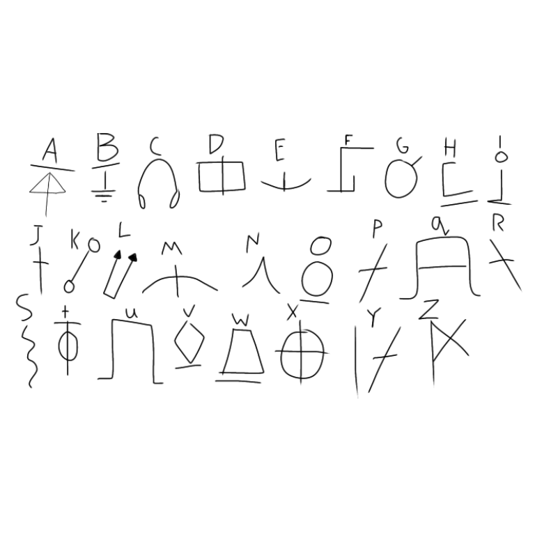 The entire endermen alphabet for you - ibisPaint