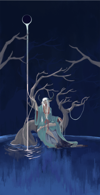 The flowing moonlight - ibisPaint