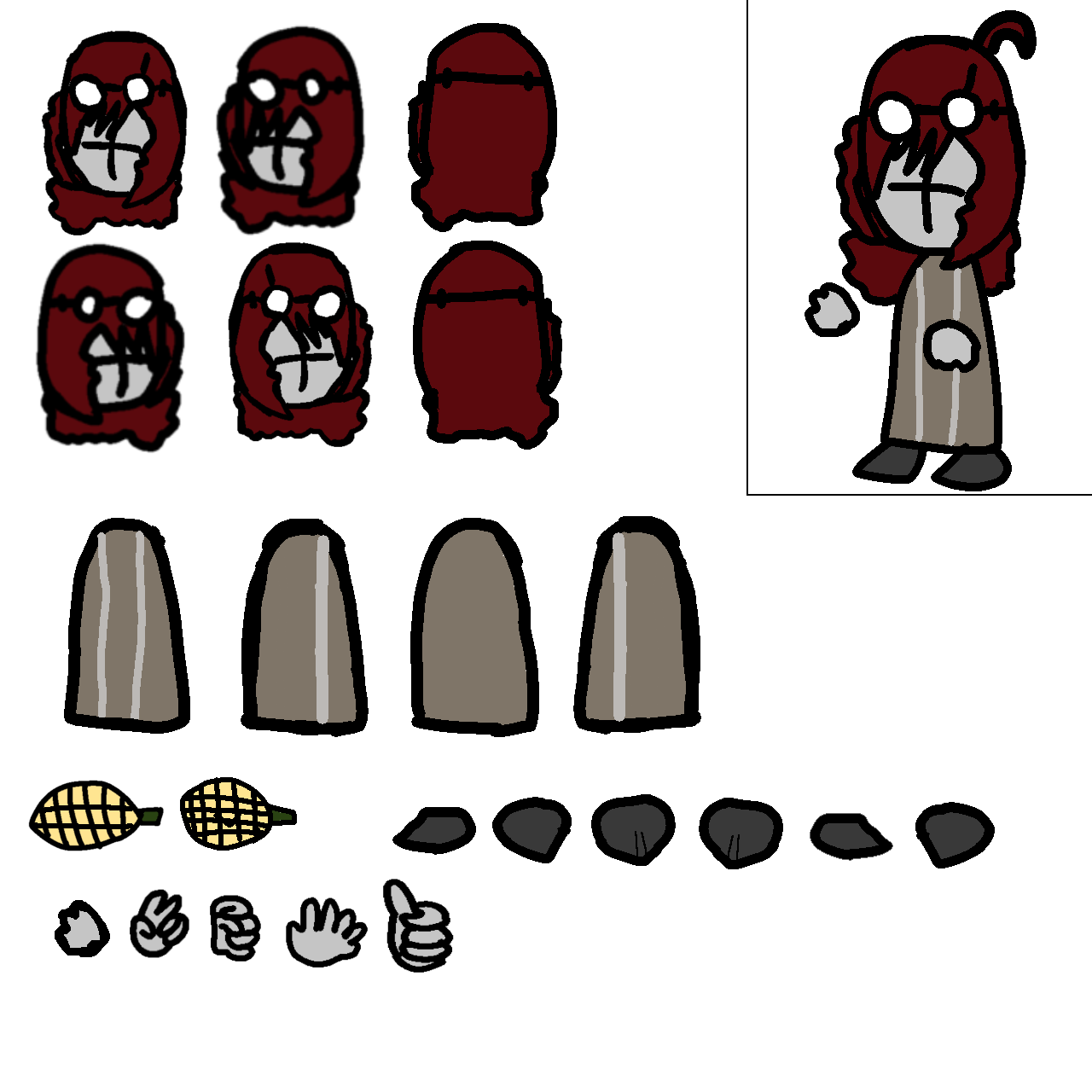 Lorelei oc sprite sheet - ibisPaint