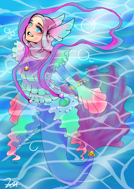Muslimah Mermaid - ibisPaint