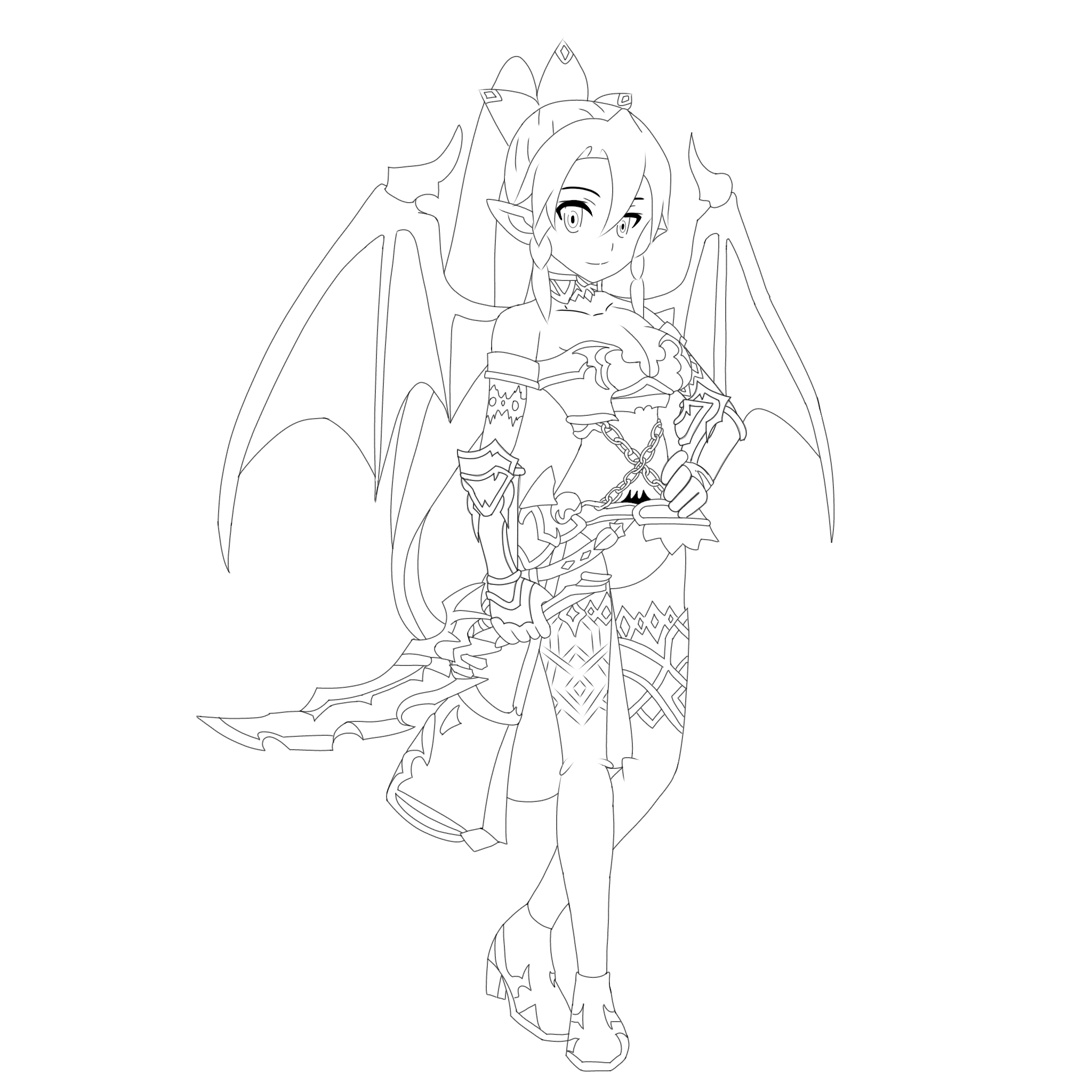 Leafa [Baleful Magic Swordsman] Line - ibisPaint