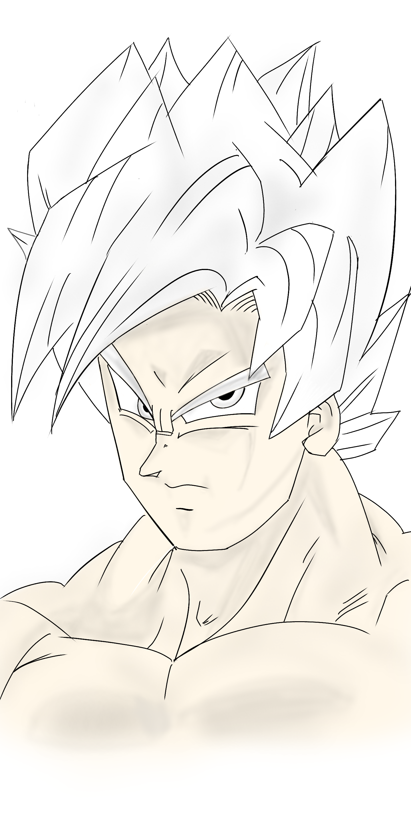 Goku Ultra Instinct Drawing and Painting - ibisPaint