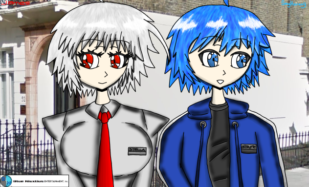 White Stella and Blue Strife On Vacation - ibisPaint