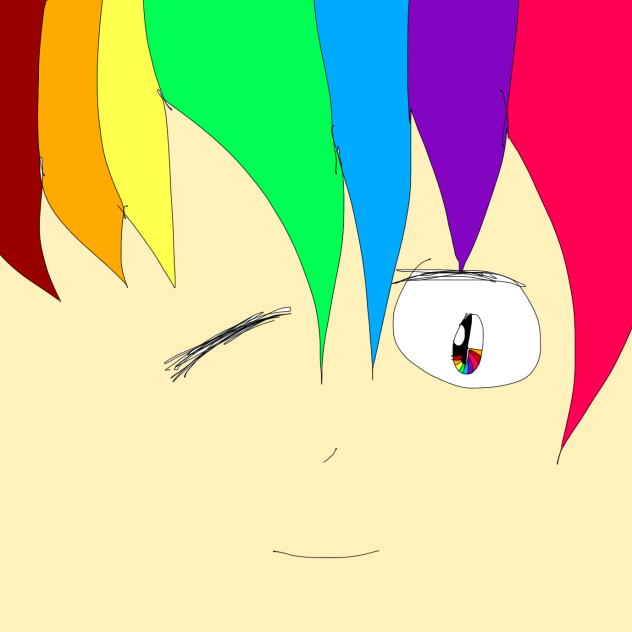 Rainbow boy FULL FACE - ibisPaint