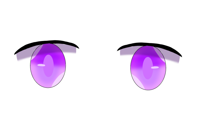 como hacer ojos morados cuadrados - ibisPaint