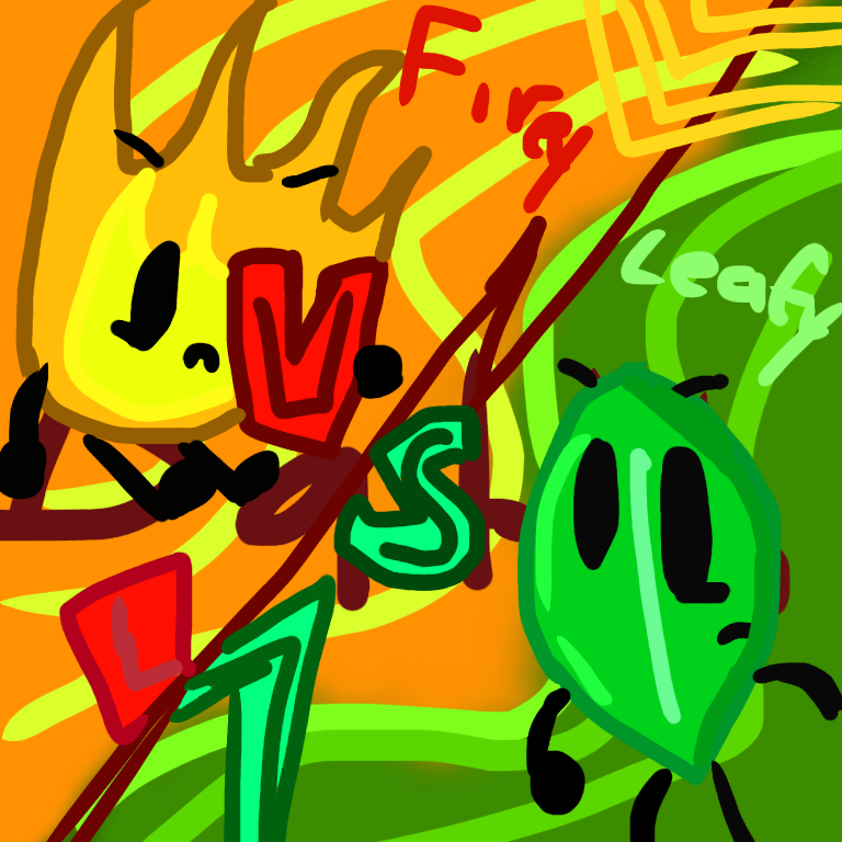 Firey VS Leafy - ibisPaint