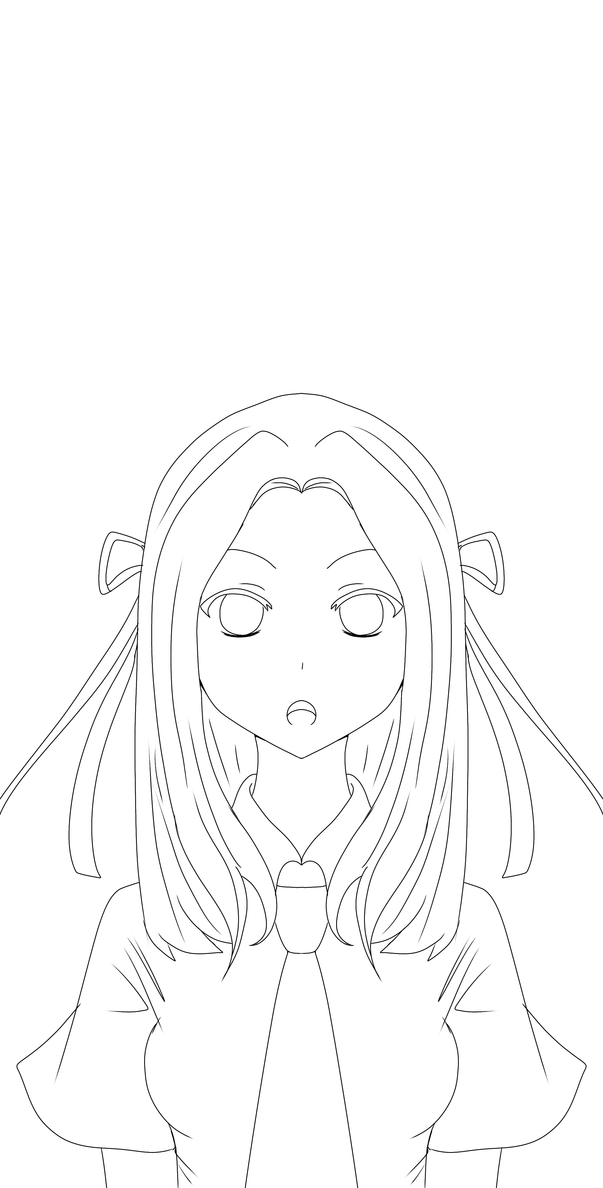 surprised girl (lineart) - ibisPaint