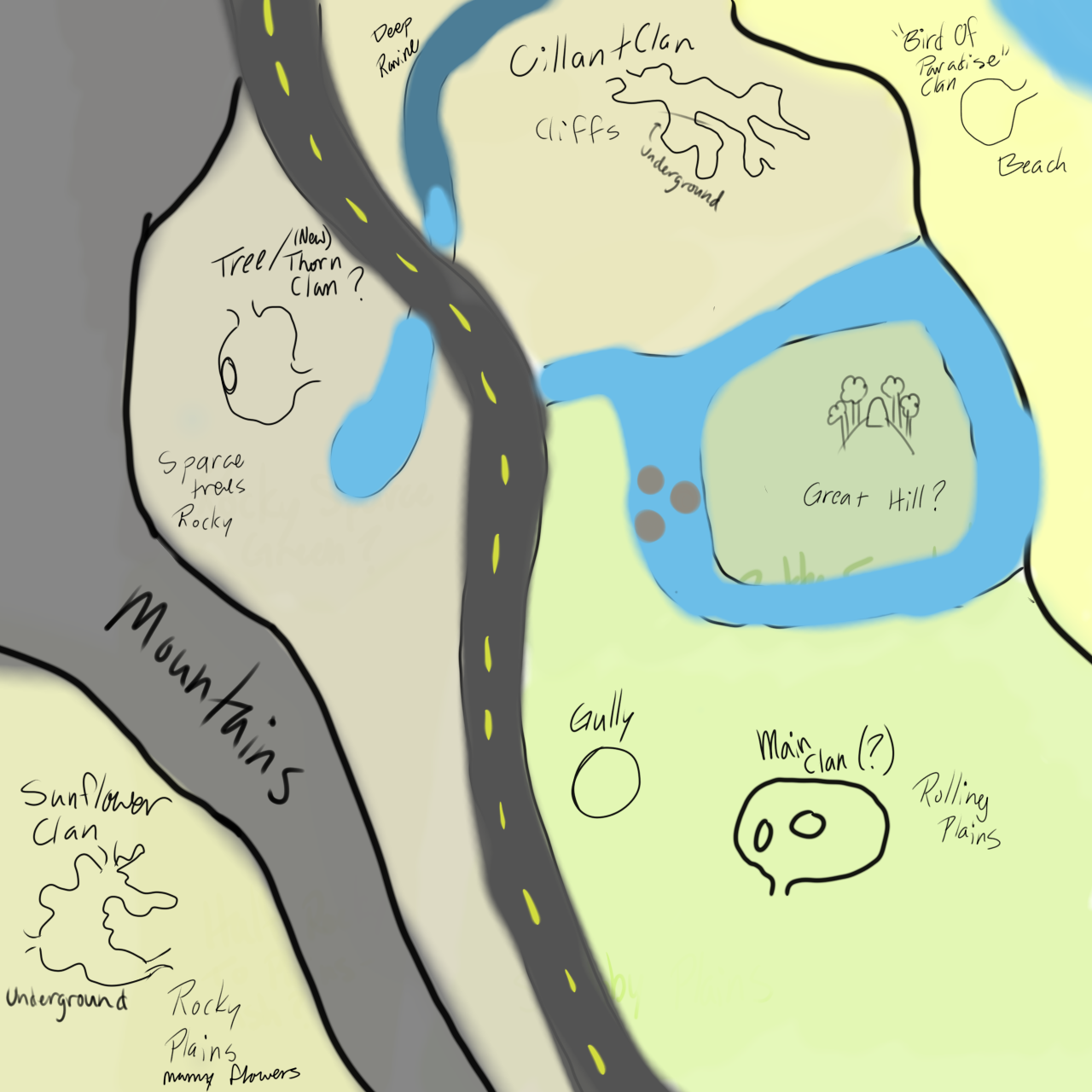 The Five Clans Map - ibisPaint
