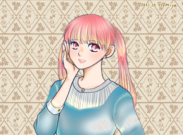 twin tail PINK - ibisPaint