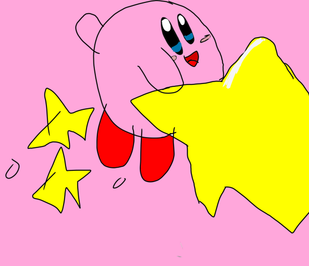Kirby Wallpaper Redraw - ibisPaint