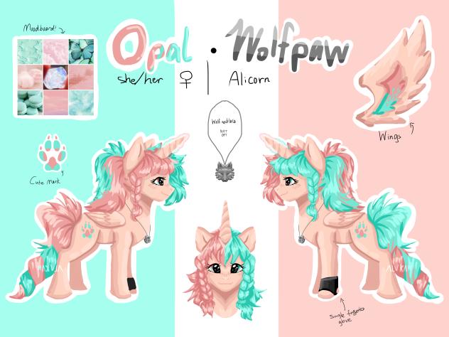 Opal Wolfpaw reference sheet - ibisPaint