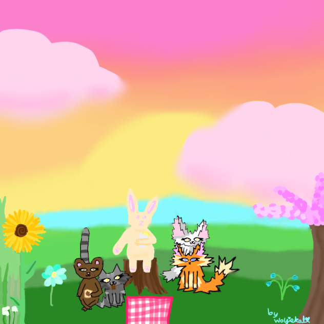 Sunset Tea Party - ibisPaint