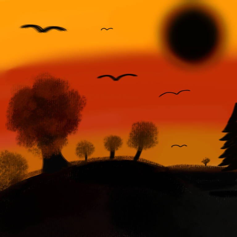 Sun down in Africa - ibisPaint