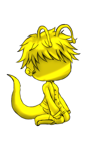 alien gold statue - ibisPaint