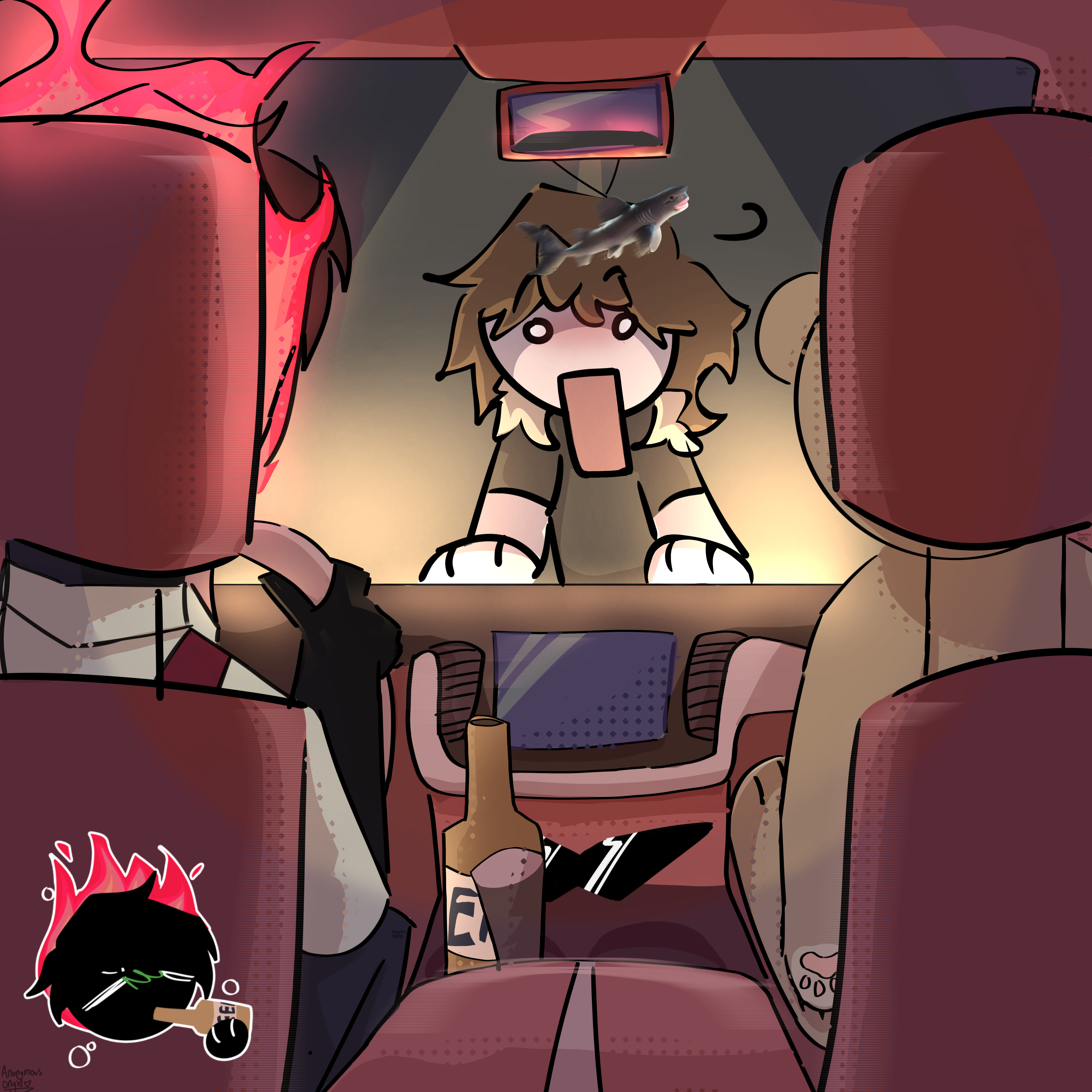 Driving in my car right after a beer! - ibisPaint