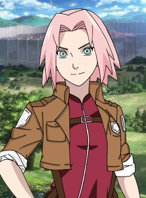 Sakura Haruno x AOT uniform - ibisPaint
