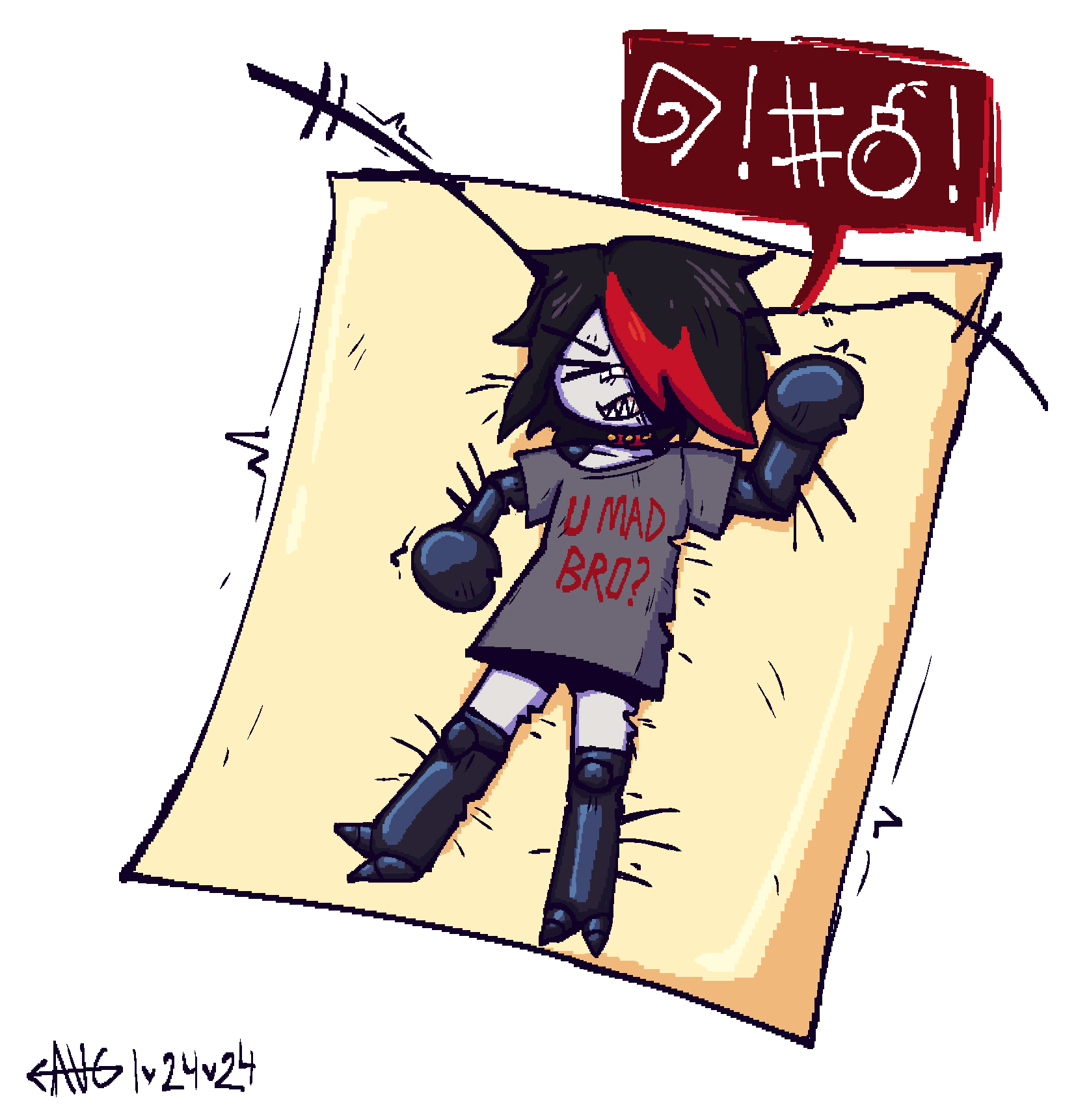 Roach in glue trap - ibisPaint