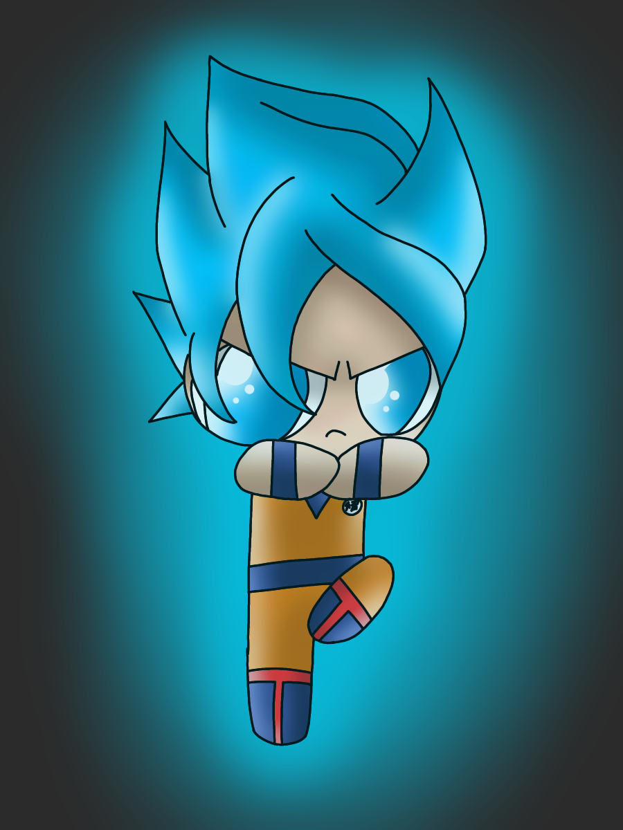 Chibi Super Saiyan Blue Goku (PPG) - ibisPaint