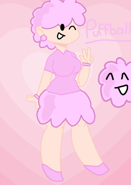Bfdi Puffball as human 🩷 - ibisPaint