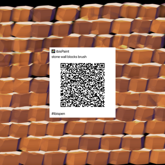 Stone wall block brush - ibisPaint