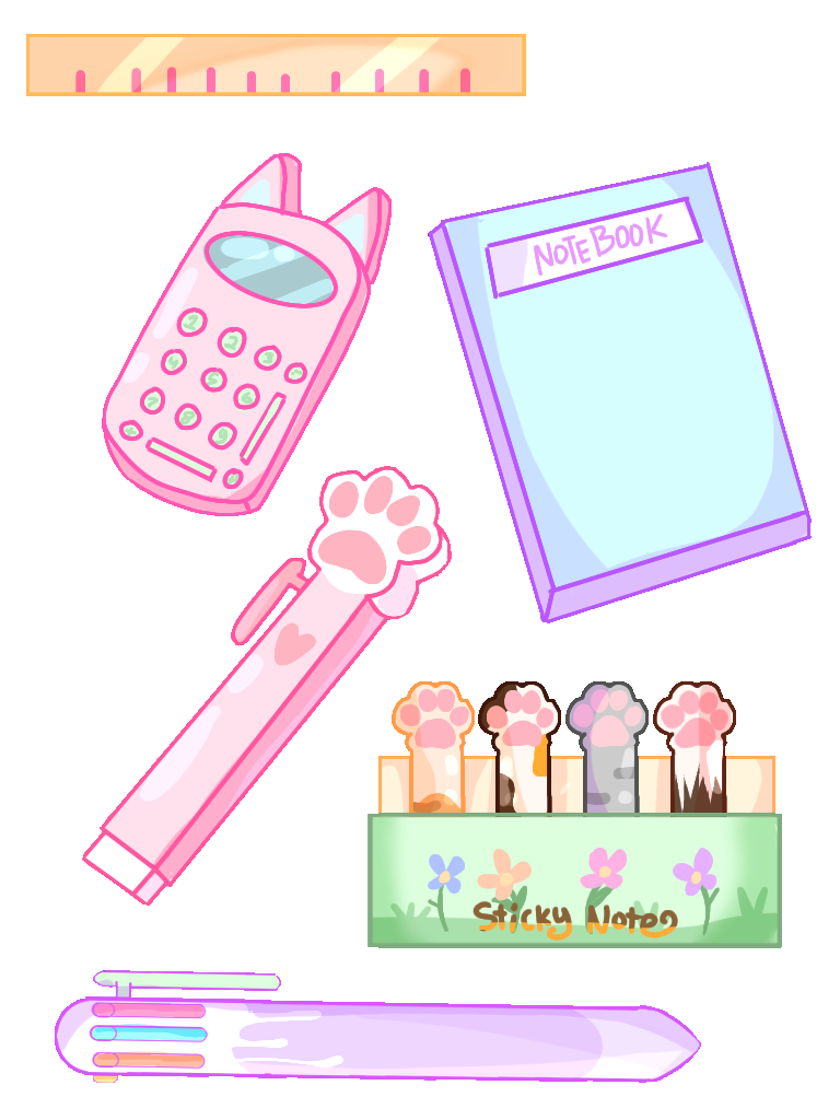 Cute School Supplies Stamp - ibisPaint