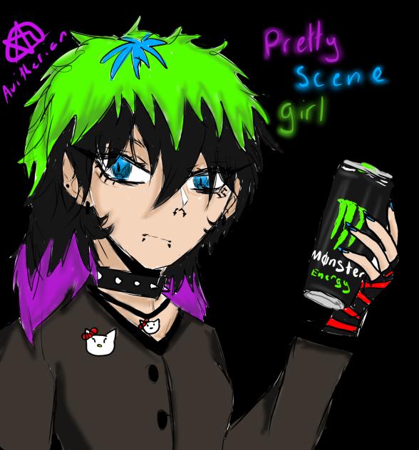 pretty scene girl - ibisPaint